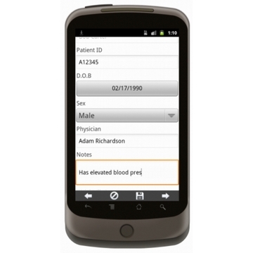 Vital Signs Flow Sheet Form Mobile App - iPhone, iPad, Android