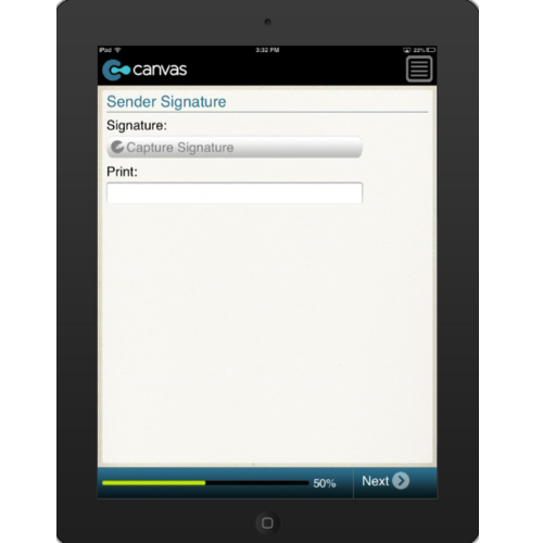 Collection and Delivery Note Form Mobile App - iPhone, iPad, Android