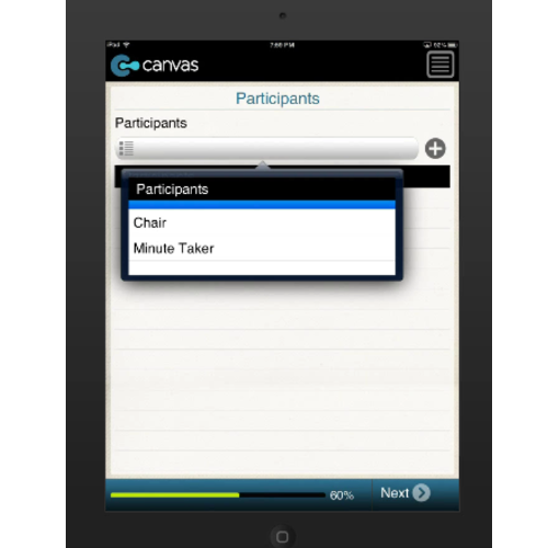 Meeting Minutes Form Mobile App - iPhone, iPad, Android