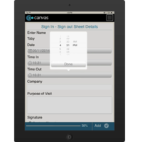 Visitor Sign In/Sign Out Sheet Form Mobile App - iPhone, iPad, Android