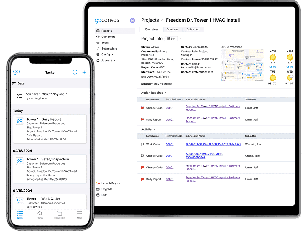 Project Management Software - GoCanvas